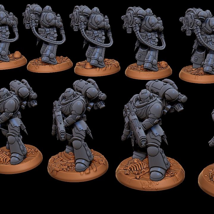 3D Printable 32MM BASE SET # 1 - BONES & BULLETS by Adam Rodgers