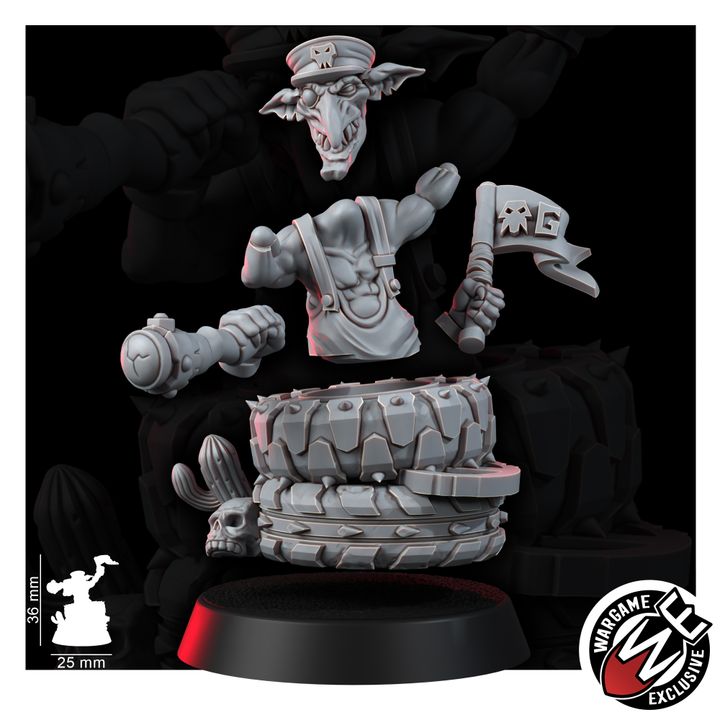 3D Printable ORK GROT ROAD CREW by Wargame Exclusive