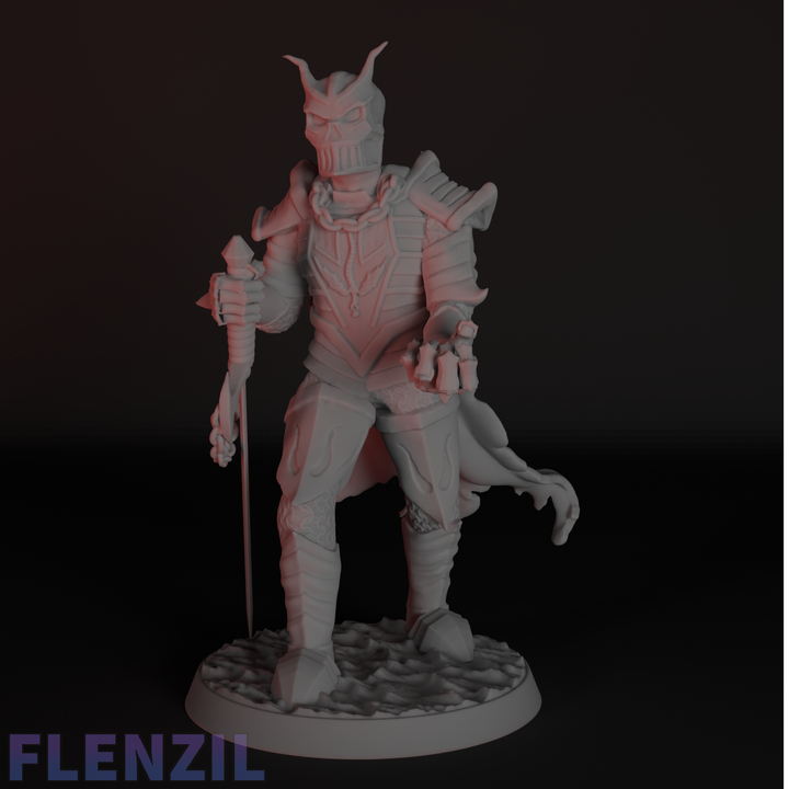 3D Printable Ghost Knight with Pegasus by Flenzil Miniatures