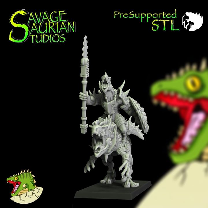 3D Printable Swamp Stalker Iguanisaur Spear Riders - Lizardmen by ...