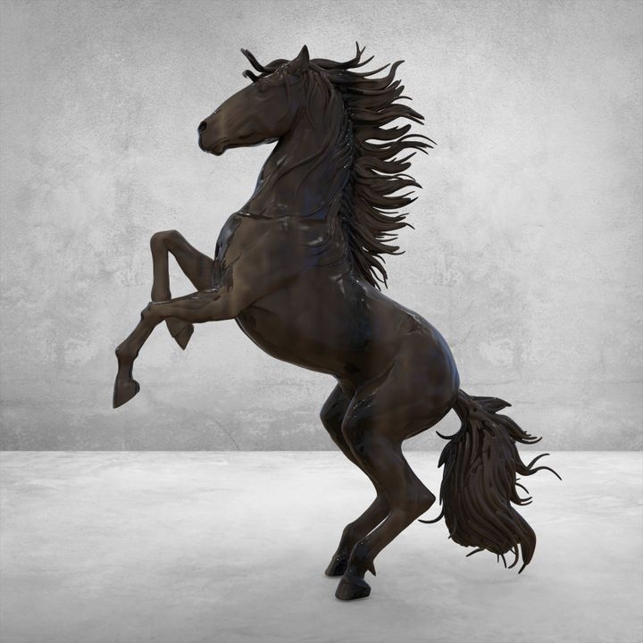 3D Printable Horse in pose Free 3D print model by hadi halimi