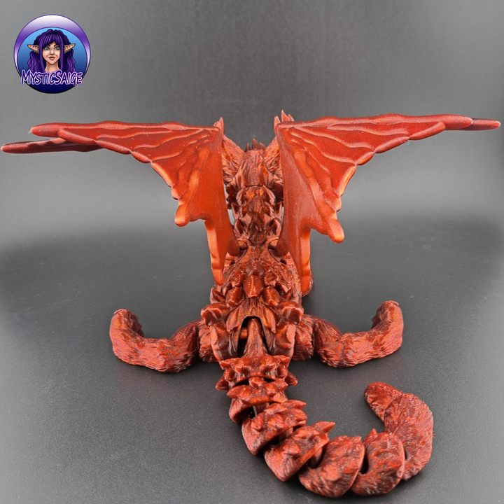 3D Printable Dragon Cat - Articulated Print-in-Place by MysticSaige
