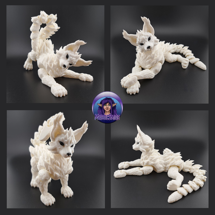 3D Printable Dragon Cat - Articulated Print-in-Place by MysticSaige