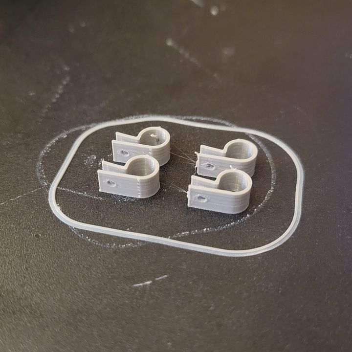 3D Printable 1/4 in mounting cable clip by Sam