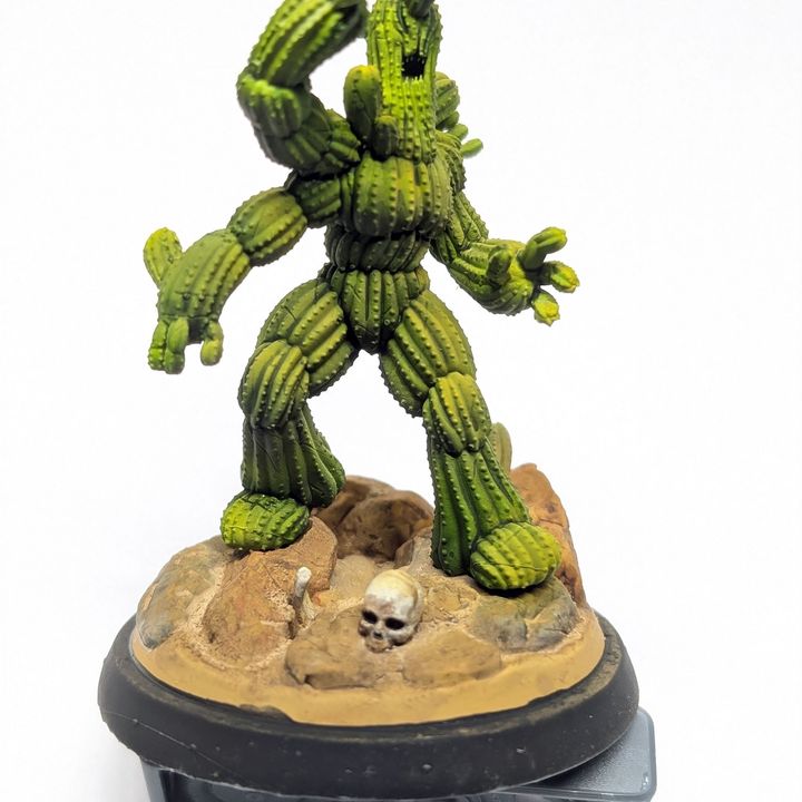 3D Print of Saguaro Sentinel cactus golem miniature pre-supported + dnd ...