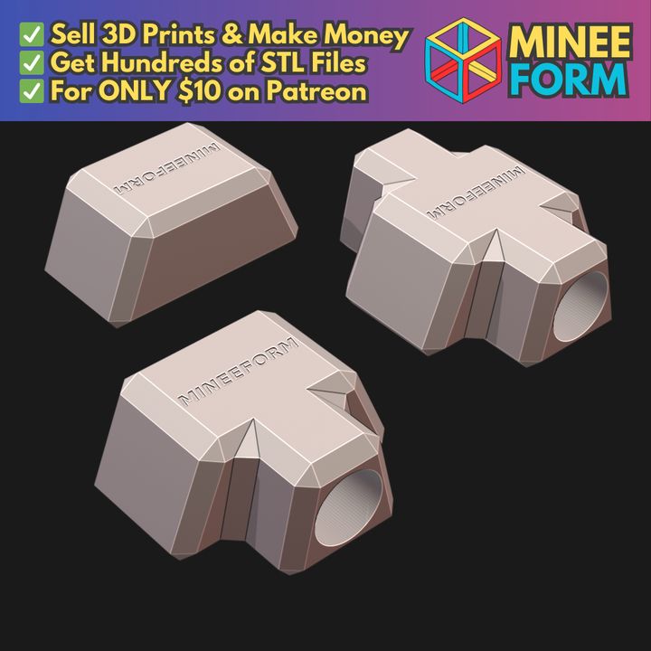 3D Printable 45 Degree Corner Elbow Set for 0.5 Inch PVC Pipes ...