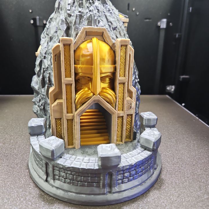 3D Print of Dwarven Mountain Dice Tower by kennethhoyt