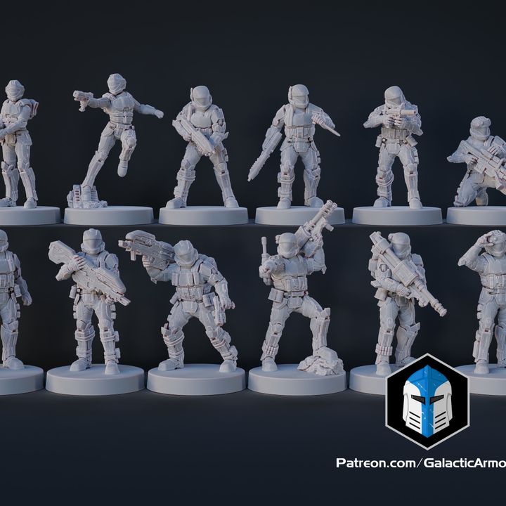 3D Printable 1:48 Scale Halo Alpha 9 ODST Miniatures - 3D Print Files ...