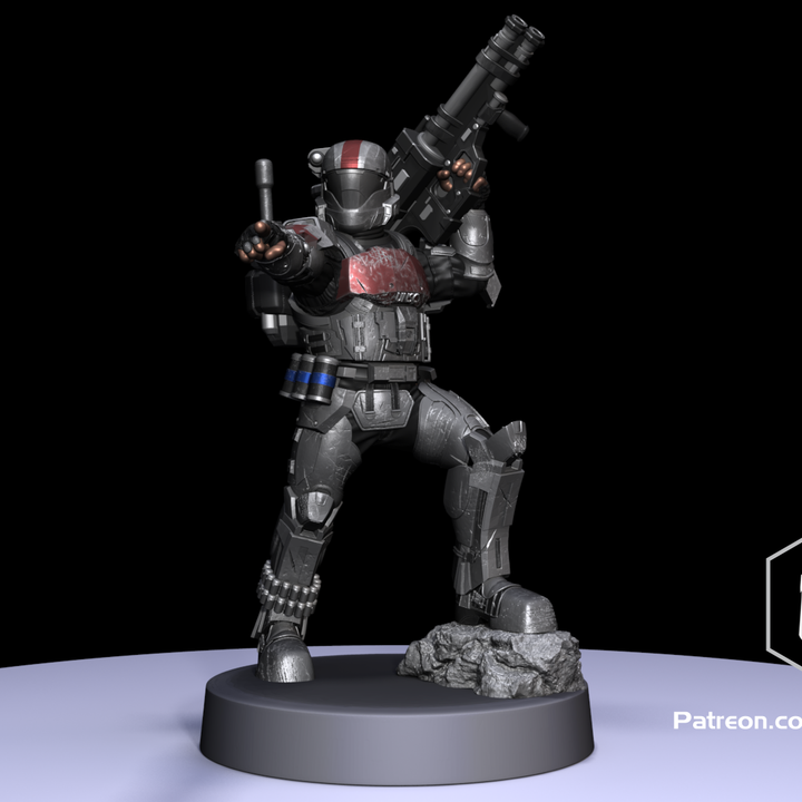 3D Printable 1:48 Scale Halo Alpha 9 ODST Miniatures - 3D Print Files ...
