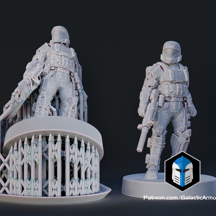 3D Printable 1:48 Scale Halo Alpha 9 ODST Miniatures - 3D Print Files ...