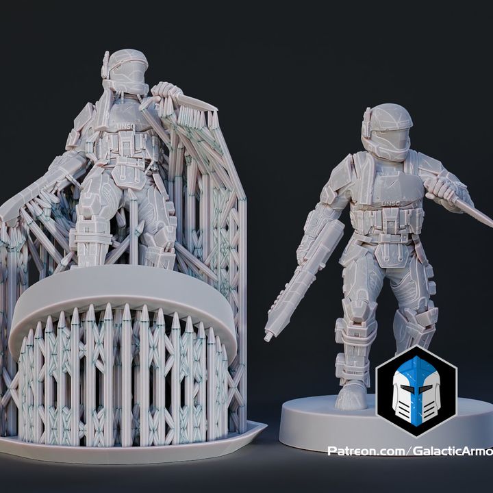 3D Printable 1:48 Scale Halo Alpha 9 ODST Miniatures - 3D Print Files ...