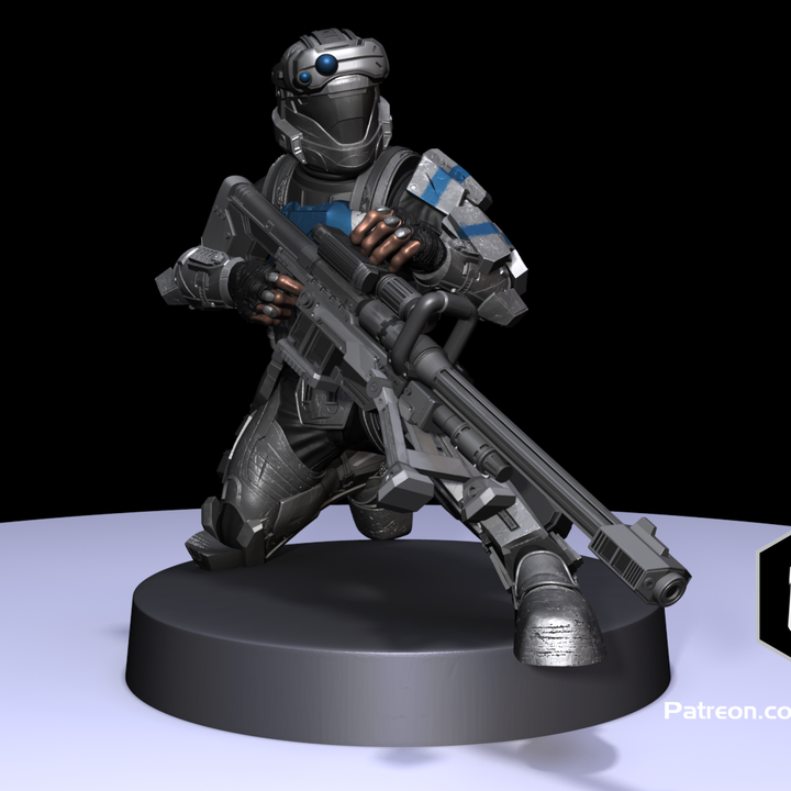 3D Printable 1:48 Scale Halo Alpha 9 ODST Miniatures - 3D Print Files ...