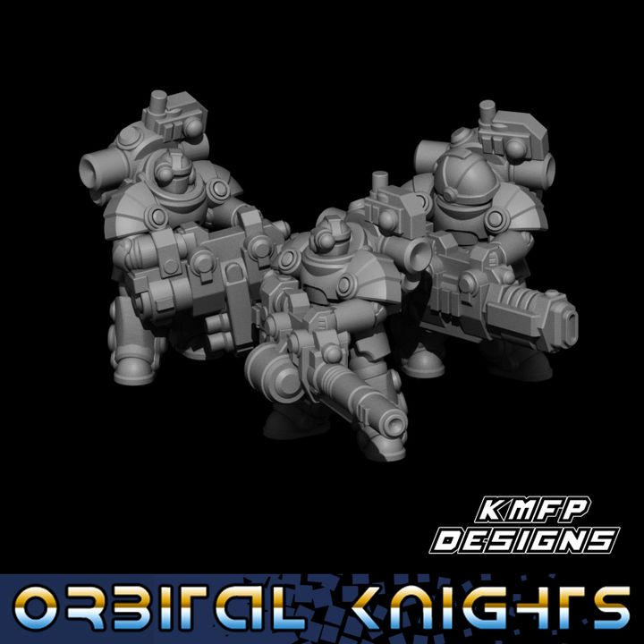 3D Printable Orbital Knights II - Heavy Support Teams by KMFP Designs