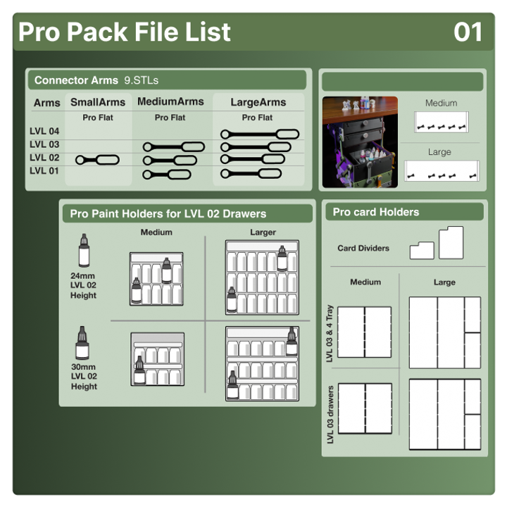 3D Printable Pro Pack One Expansion - 3D Printable Gaming Storage ...