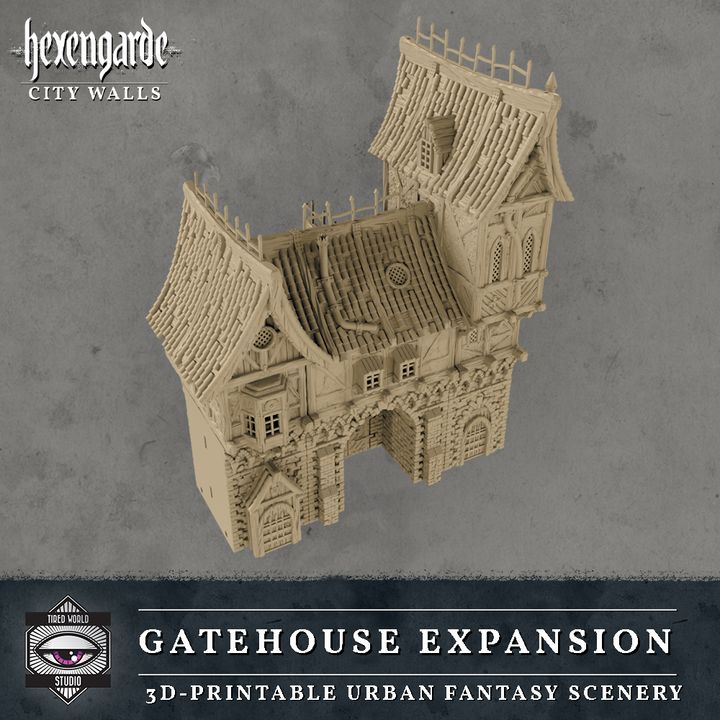 3D Printable Gatehouse Expansion by Tired World Studio