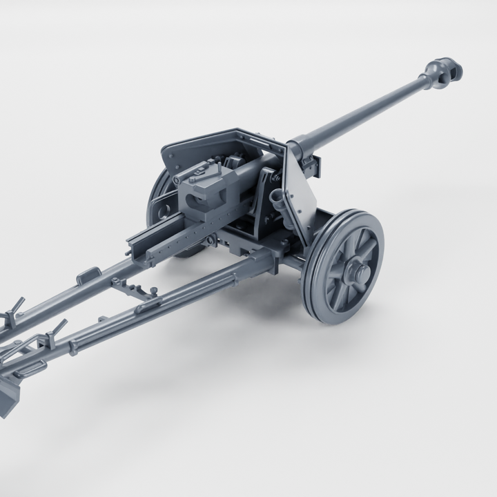 3D Printable Anti-tank gun 7.5cm PAK 40 (Germany, WW2) by Wargame3d