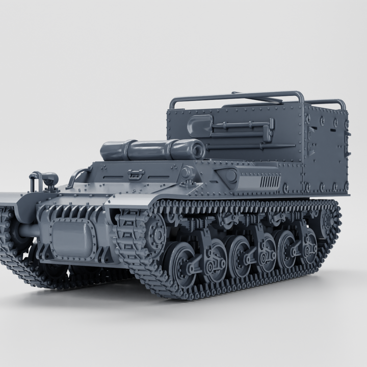 3D Printable Beobachtungspanzer auf Lorraine Schlepper (Germany, WW2) by Wargame3d