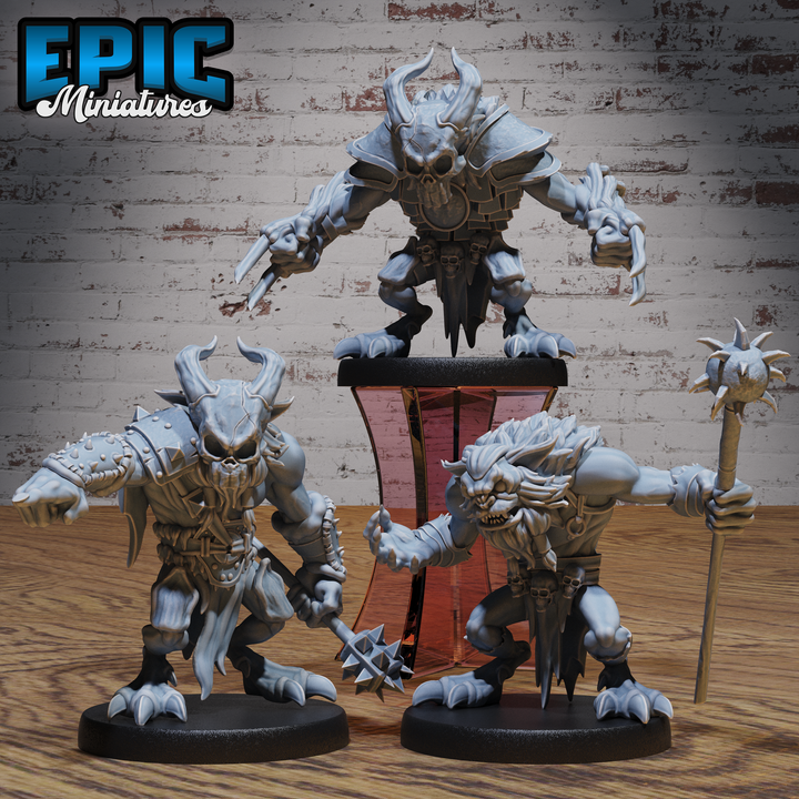 3D Printable Beast Hunt Set / Gnoll & Werewolf Encounter / Warg ...