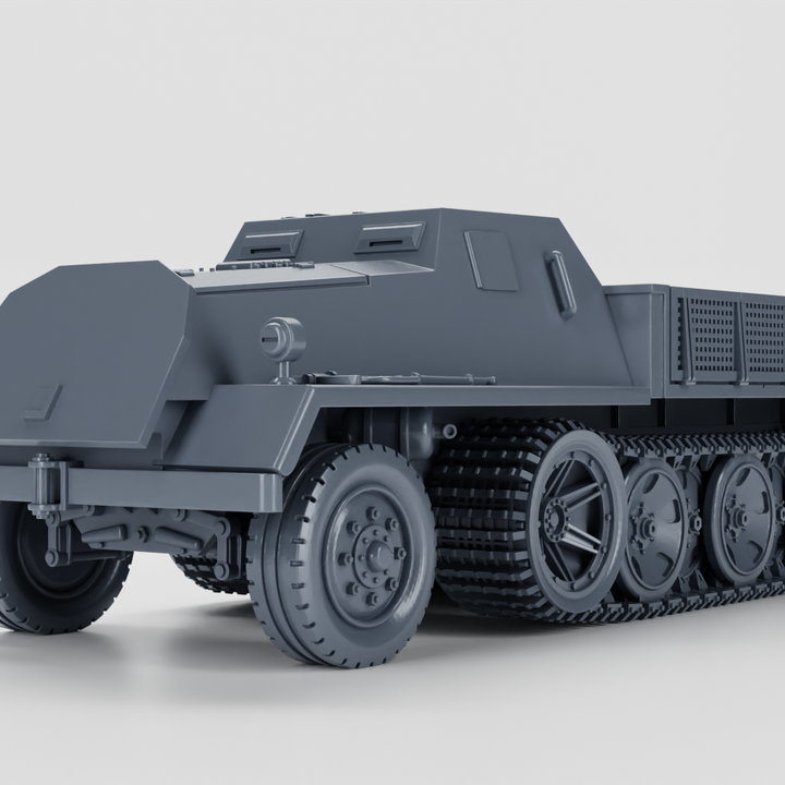 3D Printable Half-track Schwerer Wehrmachtschlepper (SWS) armored cabin ...