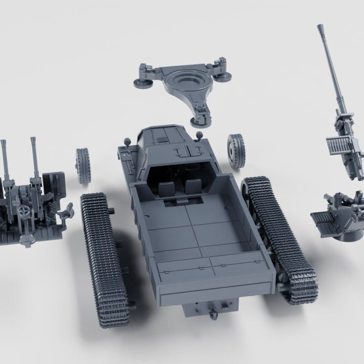 3D Printable Half-track Schwerer Wehrmachtschlepper (SWS) armored cabin ...