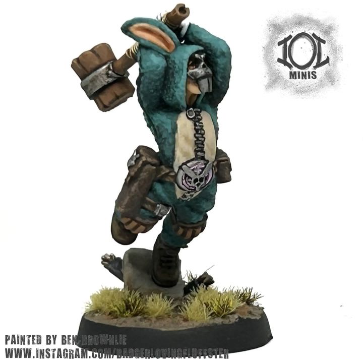 3D Printable Fuzzy, Bunny Clanner with Hammer by Imitation of Life ...