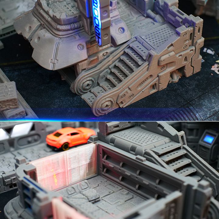 3D Printable Cyberpunk LED lights shop by DecoQuest Workshop