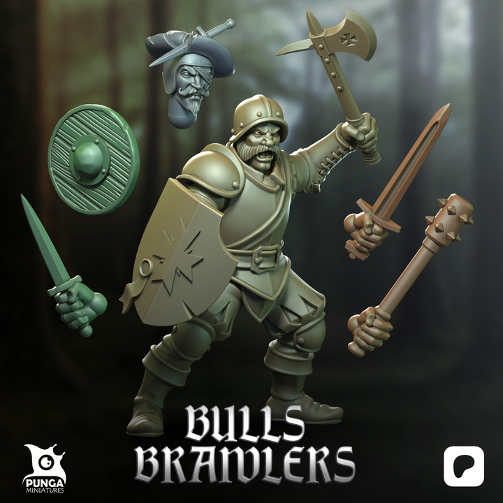 3D Printable Brawler 1 by Punga Miniatures
