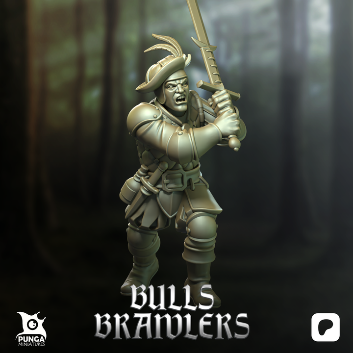 3D Printable Brawler Ruffian 1 by Punga Miniatures