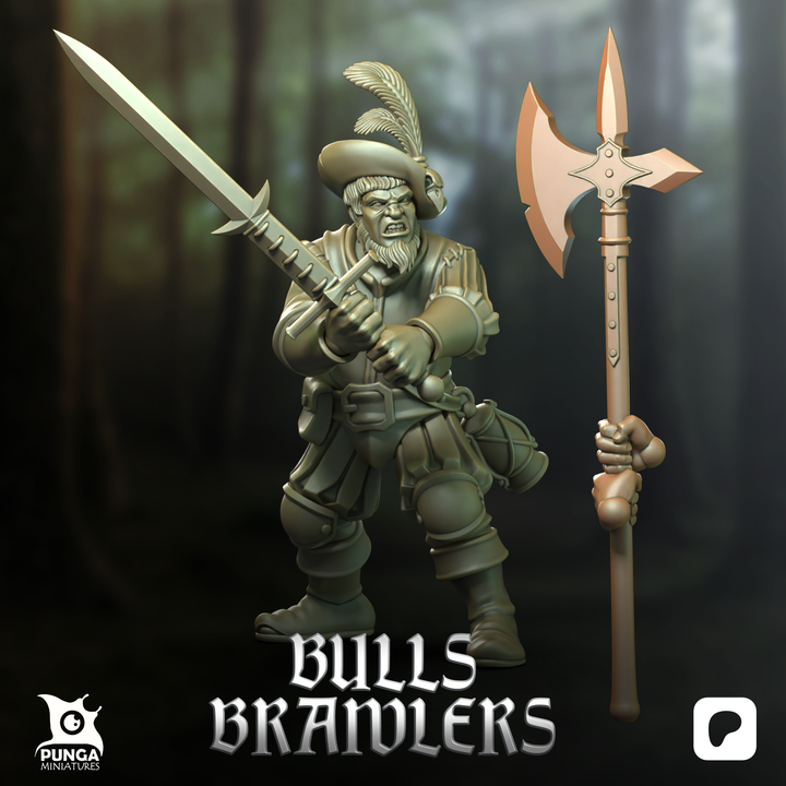 3D Printable Brawler Ruffian 2 by Punga Miniatures