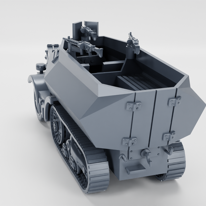 3D Printable Half-track Unic 304(f) Schutzenpanzer Wagen APC (Germany, WW2) by Wargame3d