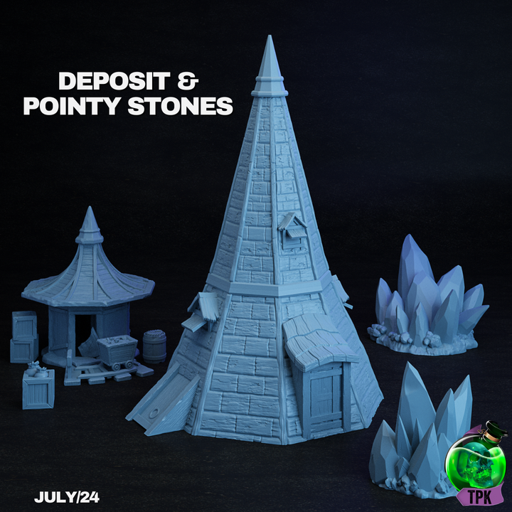 3D Printable Deposit and Pointy Stones by TPK Lab