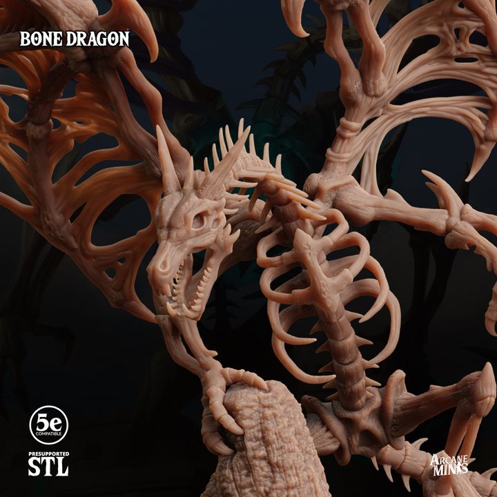 3D Printable Bone Dragon by Sordane Publishing