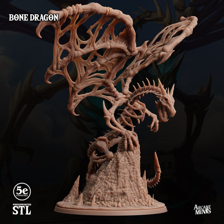 3D Printable Bone Dragon by Sordane Publishing