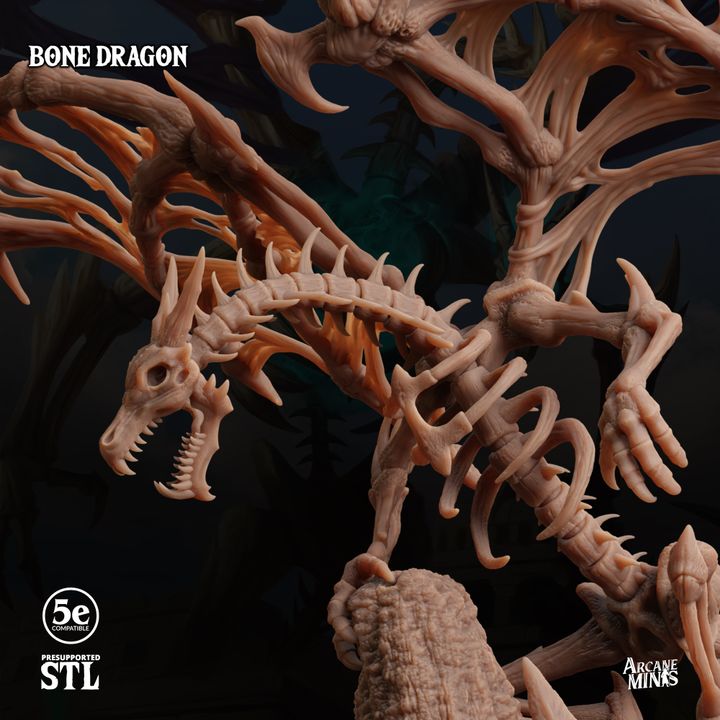3D Printable Bone Dragon by Sordane Publishing