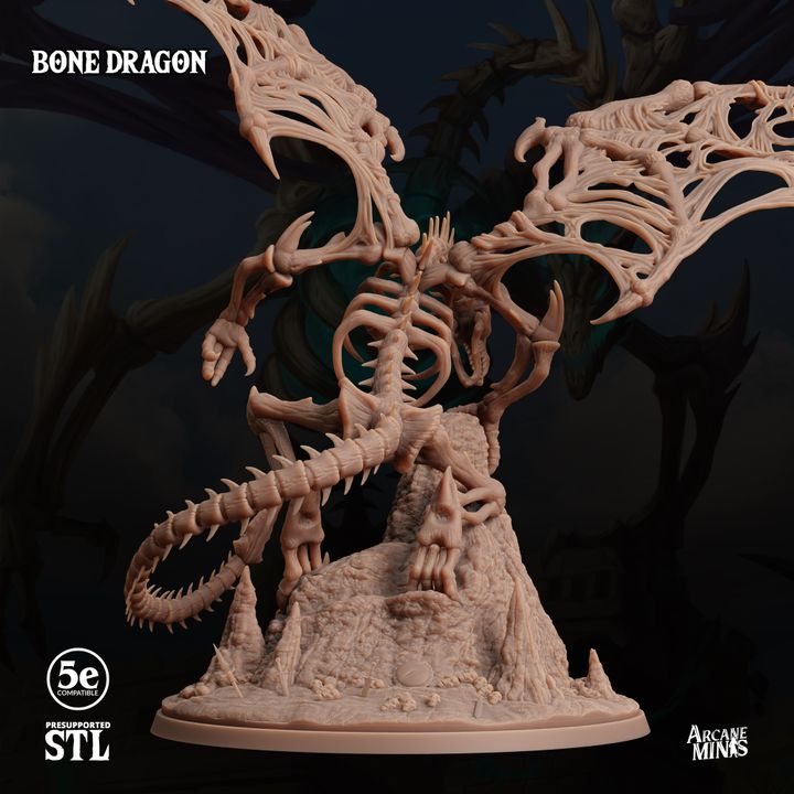 3D Printable Bone Dragon by Sordane Publishing