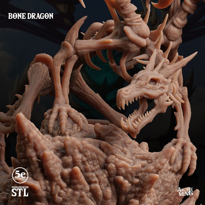 3D Printable Bone Dragon by Sordane Publishing