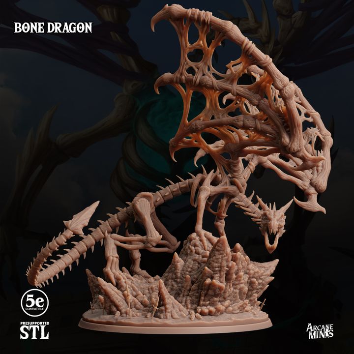 3D Printable Bone Dragon by Sordane Publishing