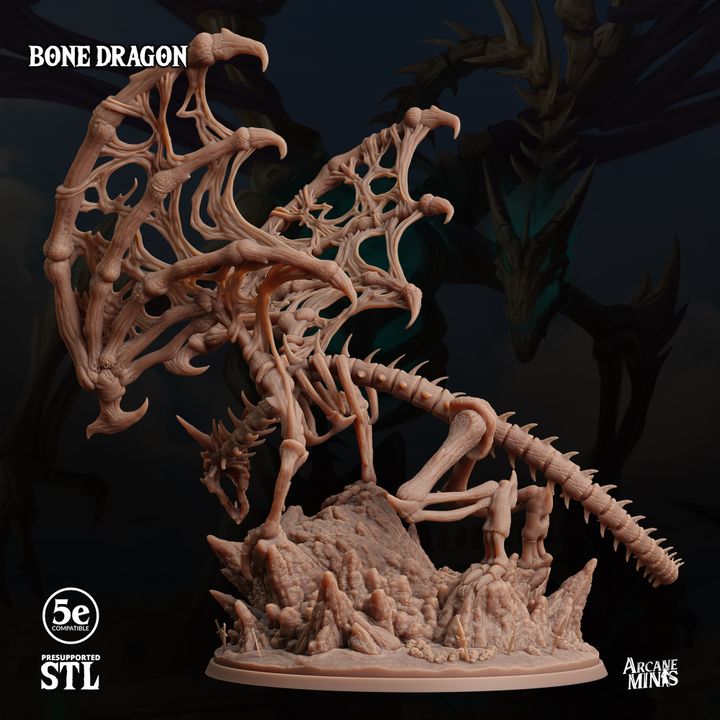 3D Printable Bone Dragon by Sordane Publishing