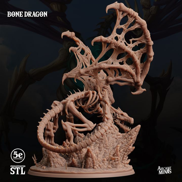 3D Printable Bone Dragon by Sordane Publishing