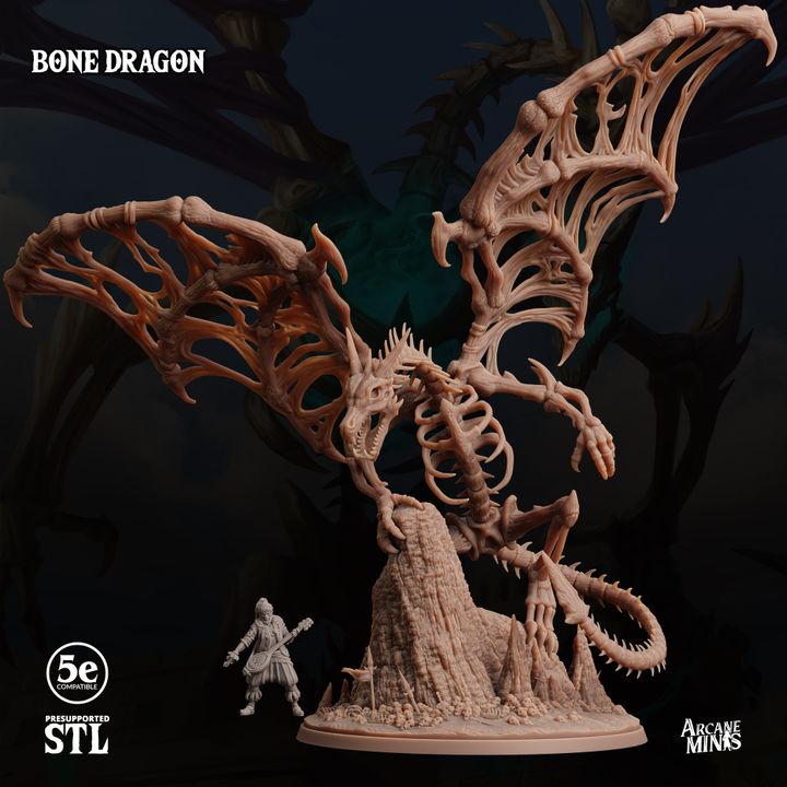3D Printable Bone Dragon by Sordane Publishing