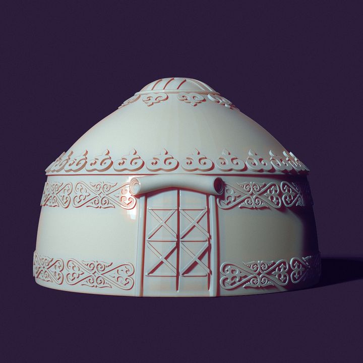 3D Printable yurt of Kazakh nomads mold by Viktoriya Kabanova