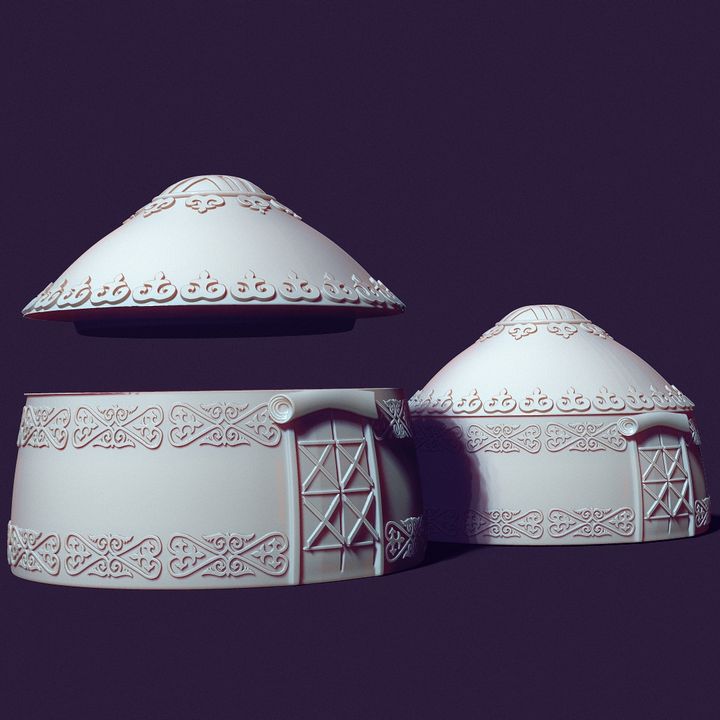 3D Printable yurt of Kazakh nomads mold by Viktoriya Kabanova