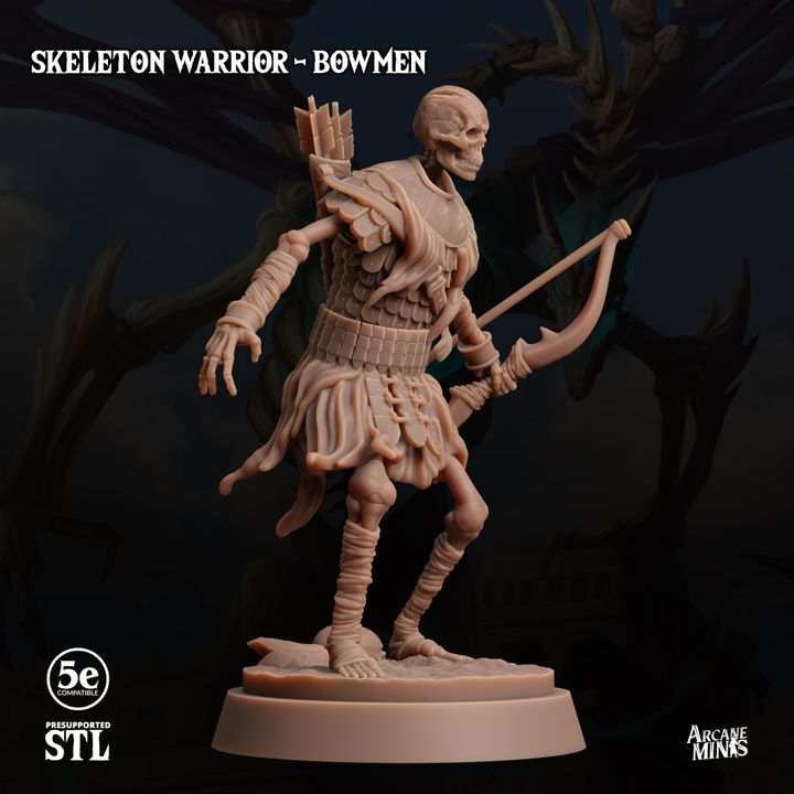 3D Printable Skeleton Warrior - Bowmen by Sordane Publishing