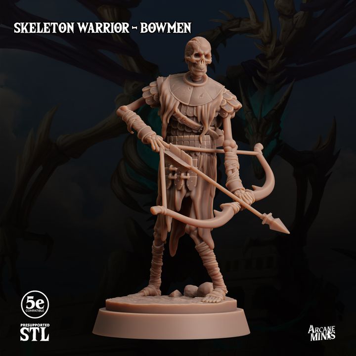 3D Printable Skeleton Warrior - Bowmen by Sordane Publishing