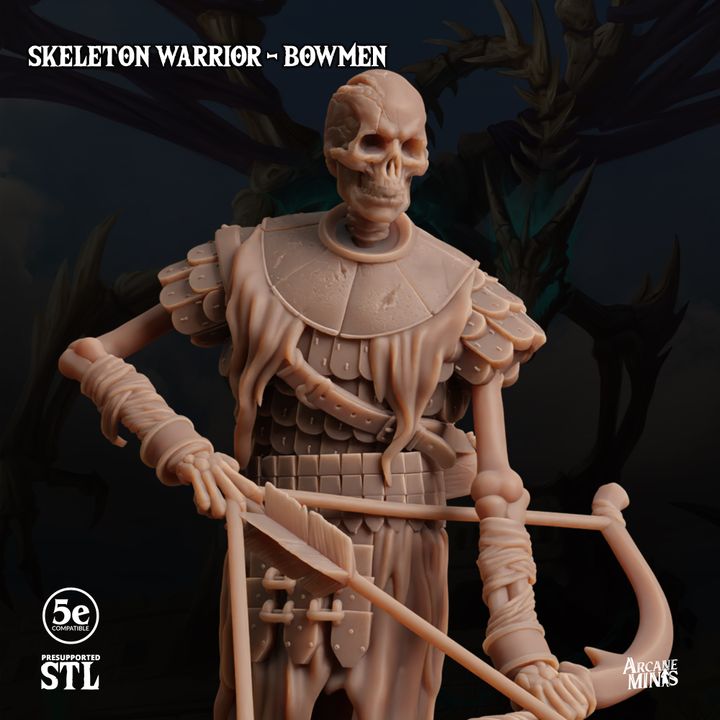 3D Printable Skeleton Warrior - Bowmen by Sordane Publishing