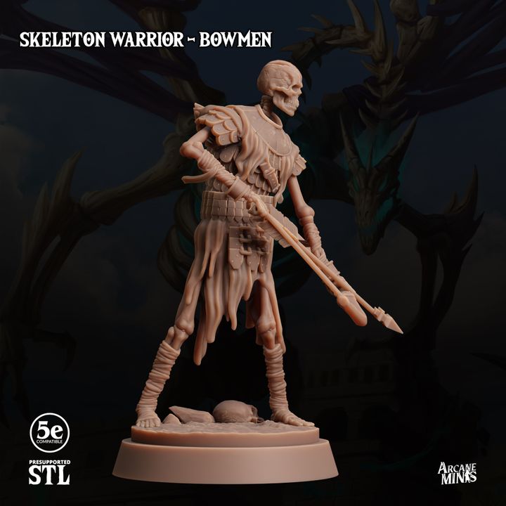 3D Printable Skeleton Warrior - Bowmen by Sordane Publishing