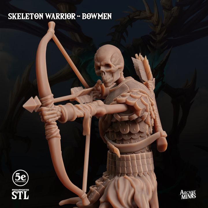 3D Printable Skeleton Warrior - Bowmen by Sordane Publishing