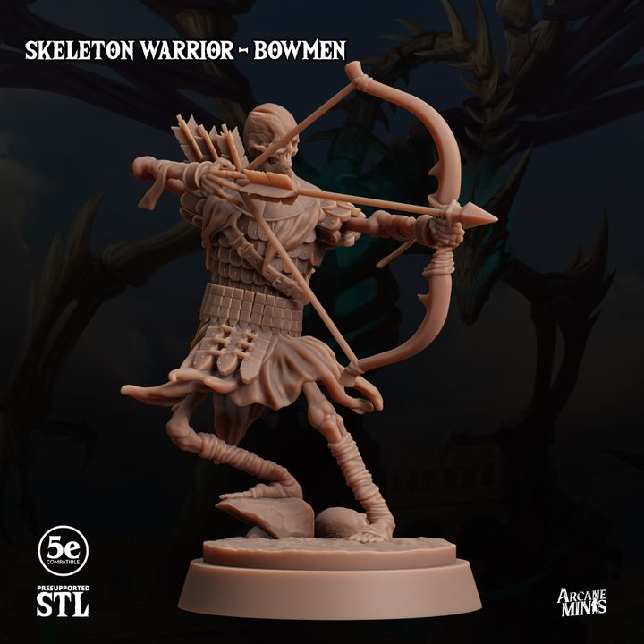 3D Printable Skeleton Warrior - Bowmen by Sordane Publishing