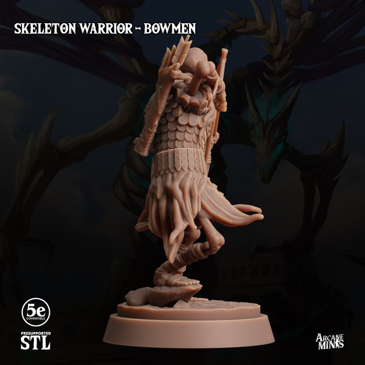 3D Printable Skeleton Warrior - Bowmen by Sordane Publishing