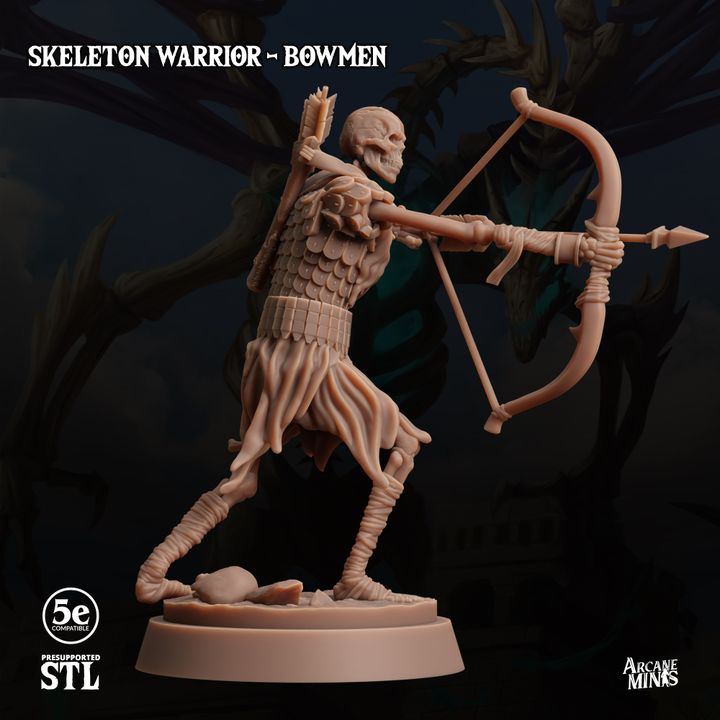 3D Printable Skeleton Warrior - Bowmen by Sordane Publishing